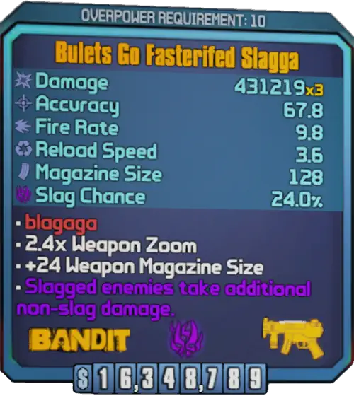 Slagga • BL2 – Legendary SMG | Lootlemon