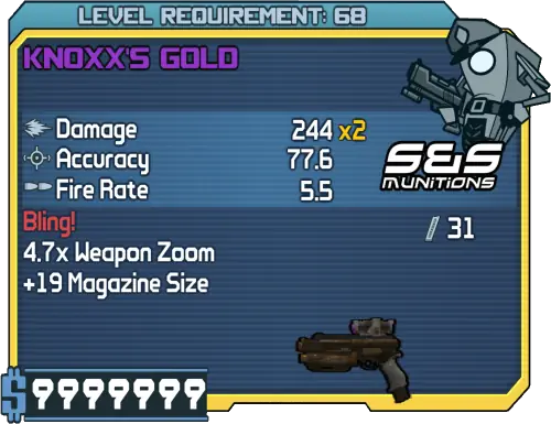 Knoxx's Gold • BL1 – Epic Repeater | Lootlemon