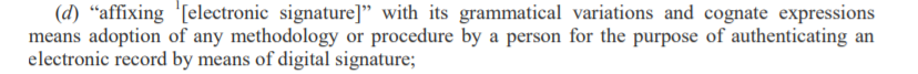 Electronic Signatures under the Indian IT Act