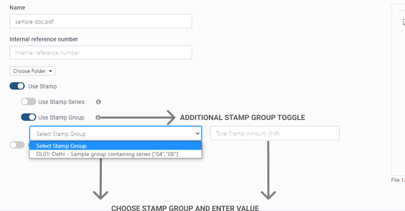 Affix stamp papers digitally based on VALUE | Dynamic eStamping