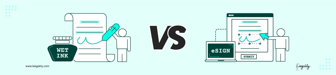 Difference between eSign & wet signatures