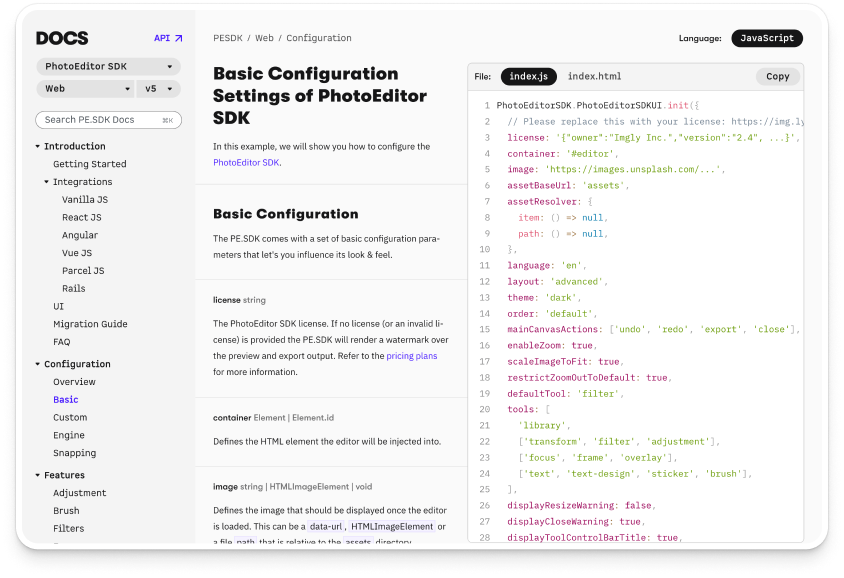 IMG.LY | Getty Images Library SDK for Web