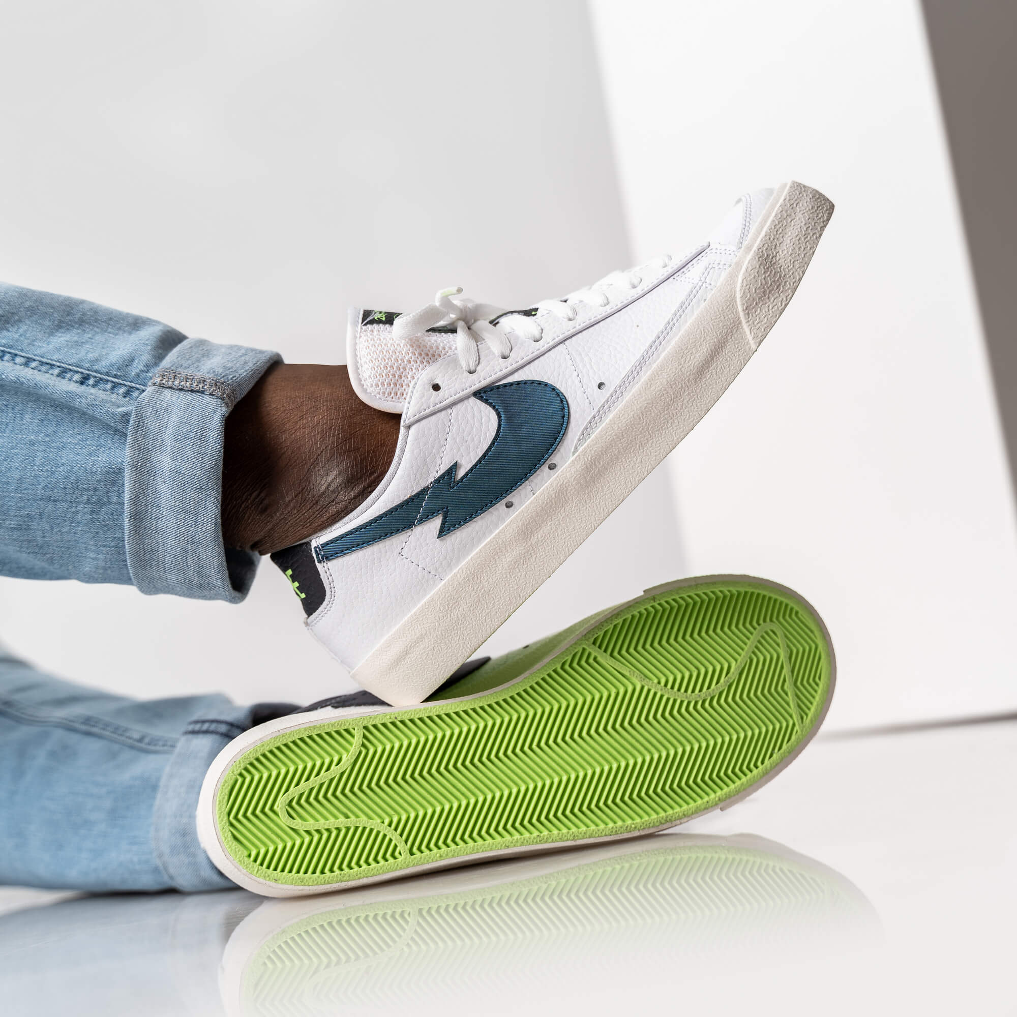 Nike Blazer Low '77 "Lightning Bolt Swoosh" makes "ZAPPP!"
