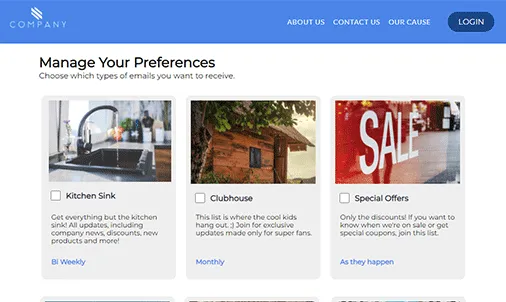 30 Preference Page Templates & Examples | Digioh
