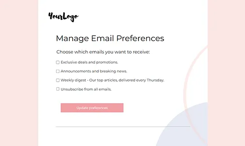 30 Preference Page Templates & Examples | Digioh