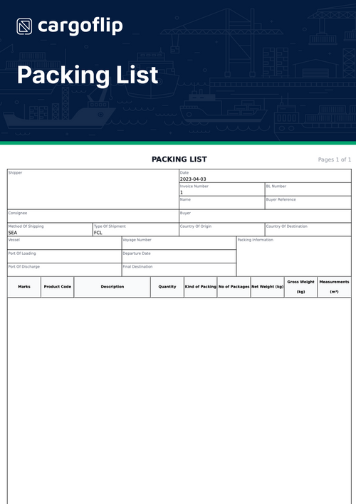 Shipping Document Templates | Cargoflip