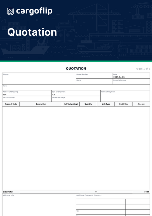 Shipping Document Templates | Cargoflip