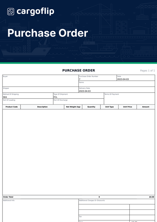 Shipping Document Templates | Cargoflip