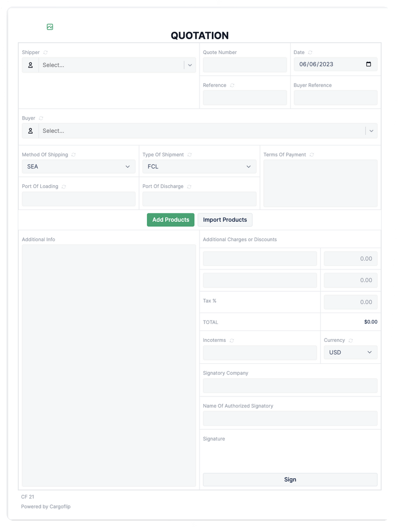 Create a Quotation – Free Template Download | Cargoflip