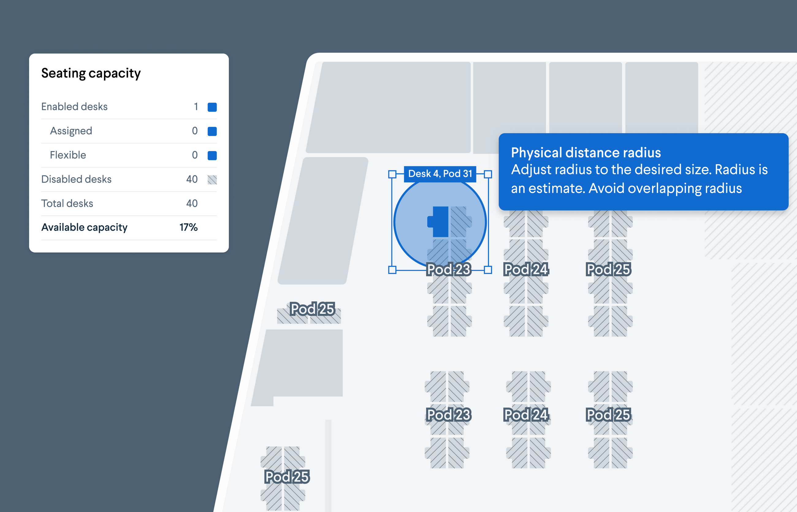 How to plan your office seating chart using physical distancing | Robin