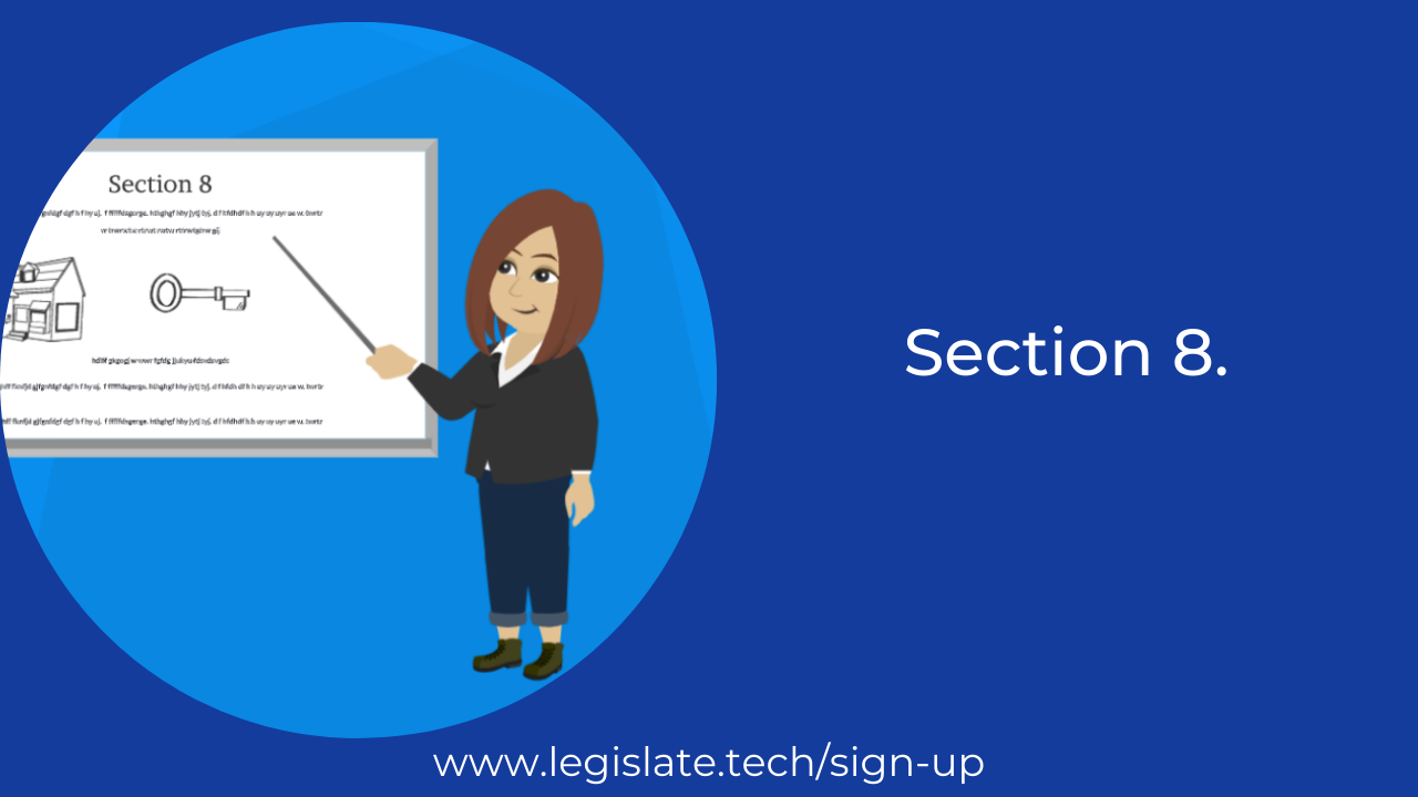 Update on Section 8 Notices - Legislate
