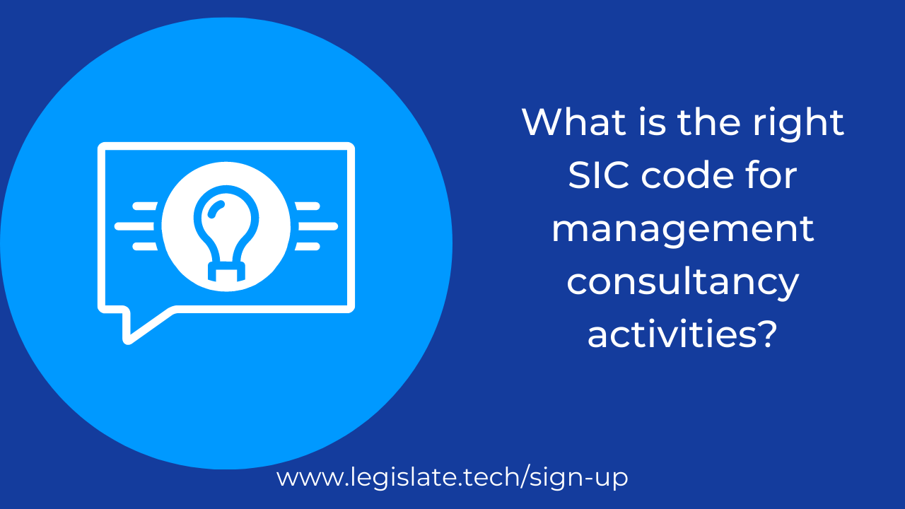 What is the right SIC code for management consultancy activities ...