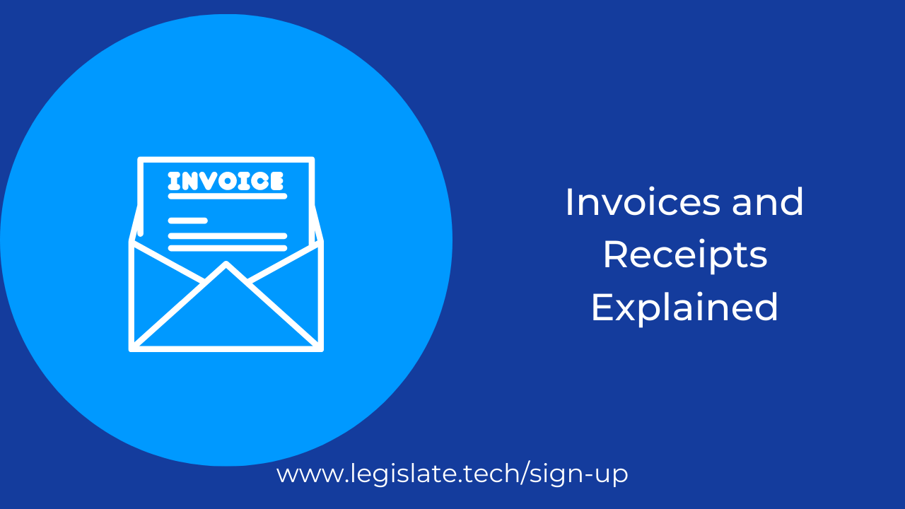 Invoices and Receipts Explained - Legislate