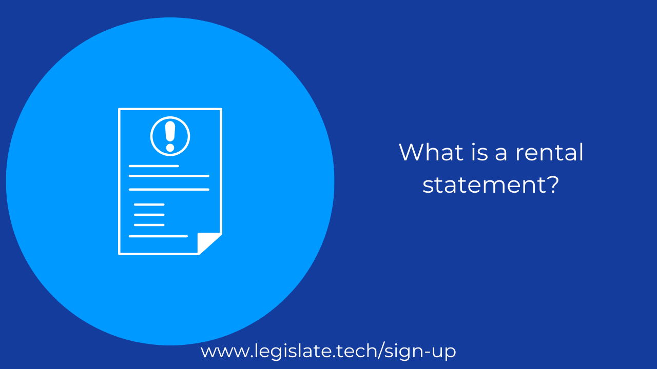 What is a rental statement? - Legislate