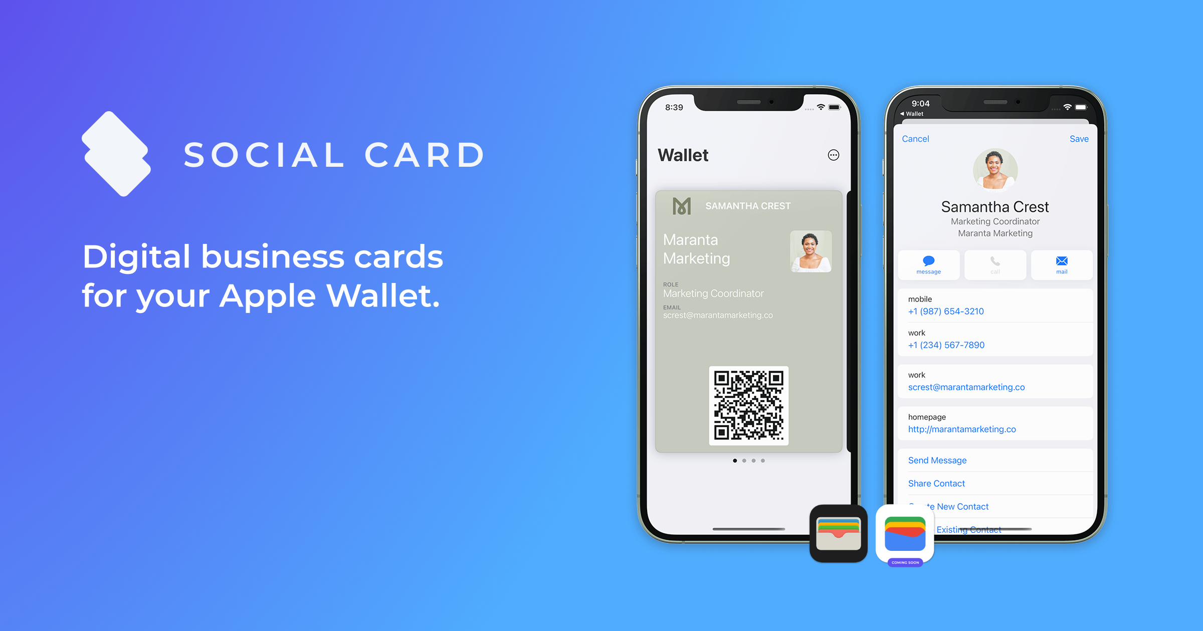 Apple Wallet Business Cards | Social Card