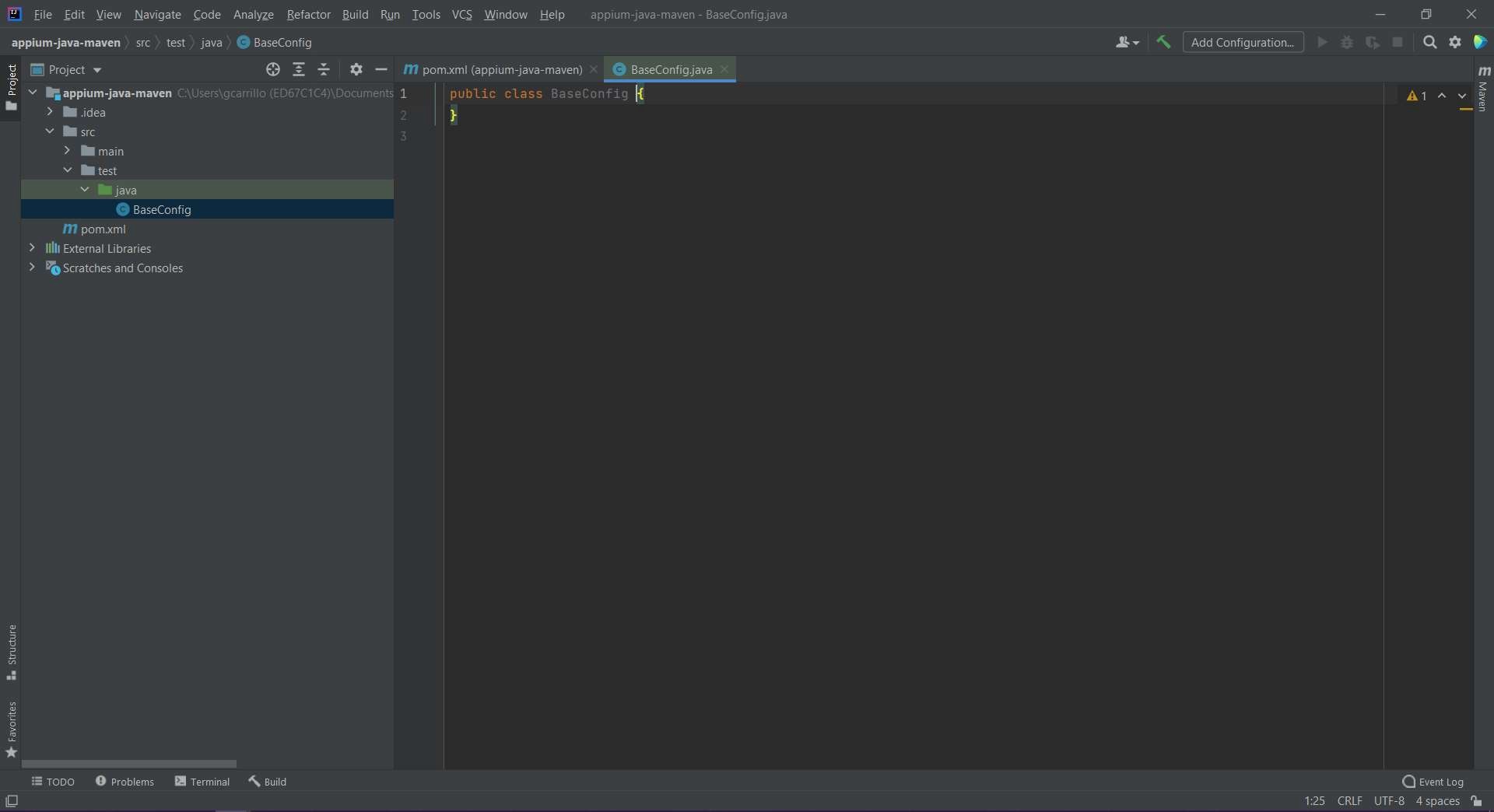 Automated mobile testing with Appium, JUnit and Maven