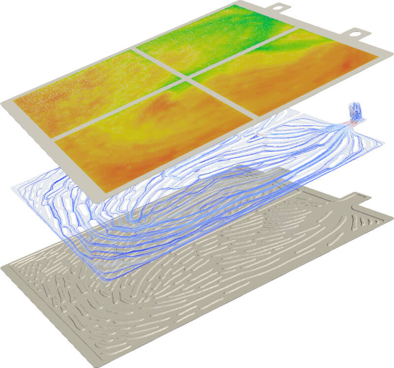 Thermal Management of EV Batteries Cold Plates | Diabatix