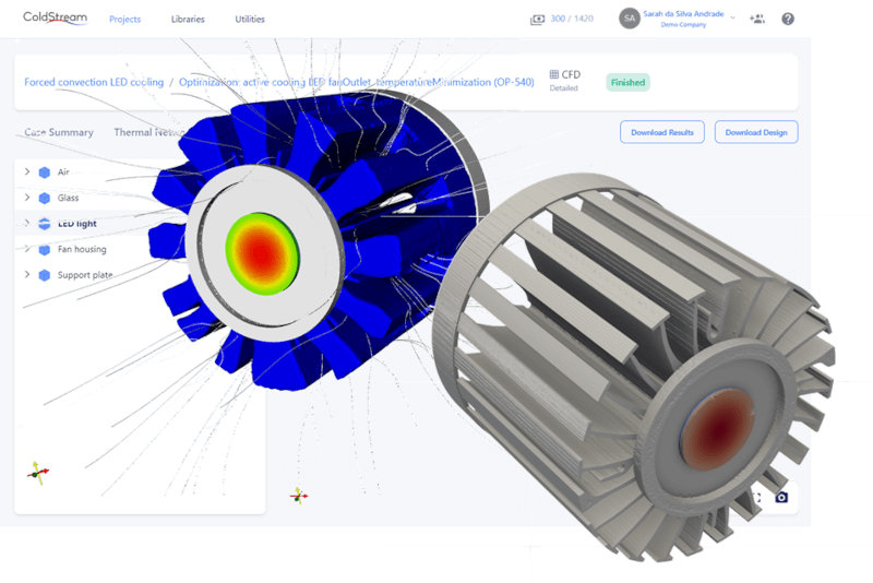 Rethinking LED heat sink design with generative design | Diabatix