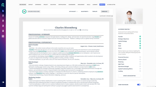 AI-Powered Free ATS Resume Builder | Rezi