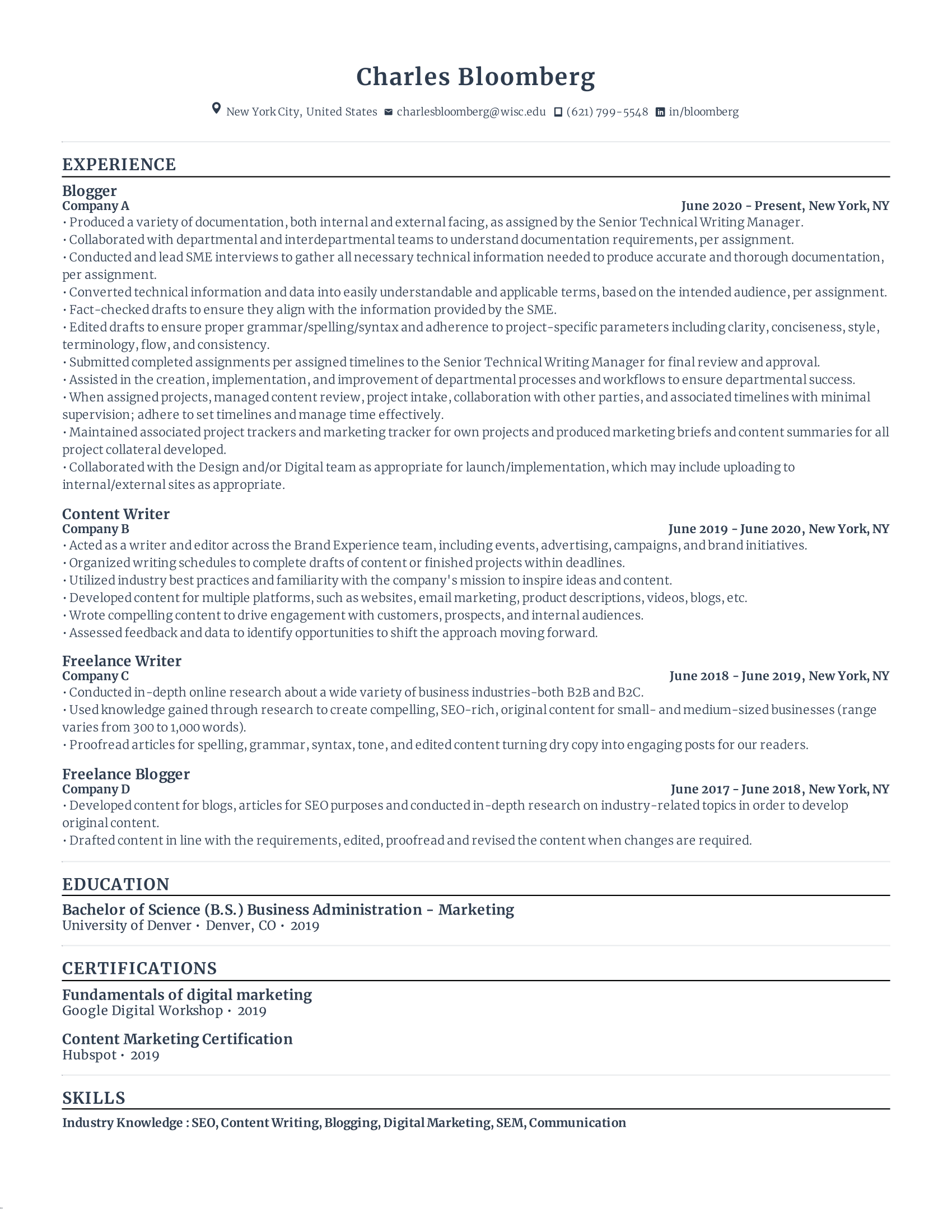 Why The Reverse Chronological Resume Is The Most Popular Format Rezi