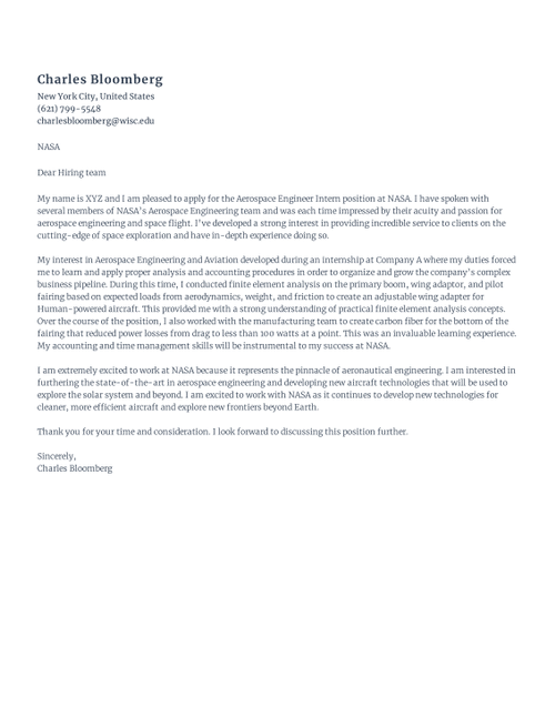 Rezi Cover Letter Templates Library