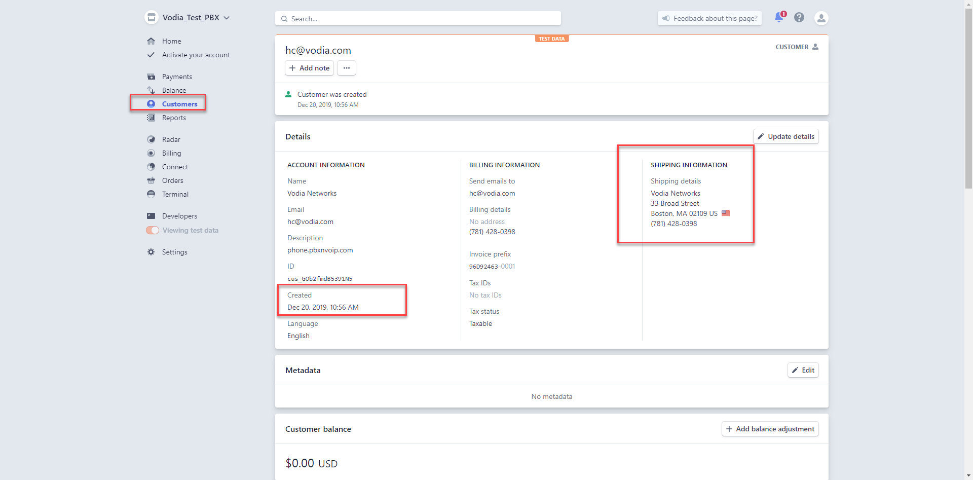Vodia Billing with Stripe