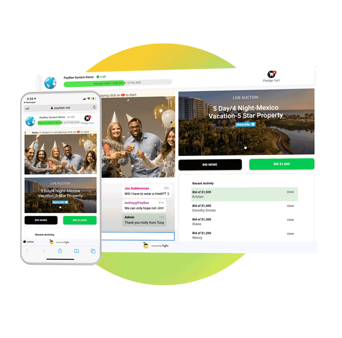 Paybee | Nonprofit Fundraising Events Platform | Hybrid, Virtual and In-Person Events