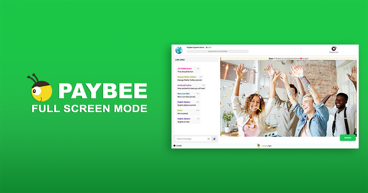Paybee Features: Full Screen Mode