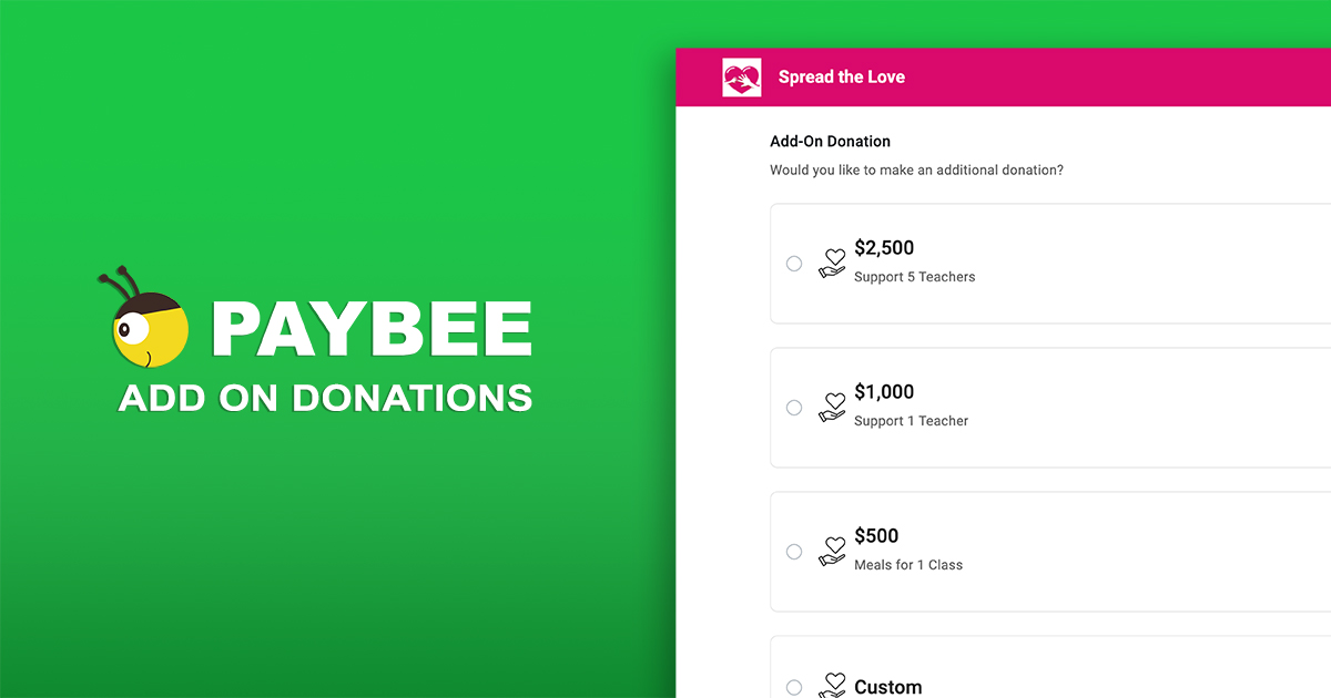 Paybee Features: Add-On Donations