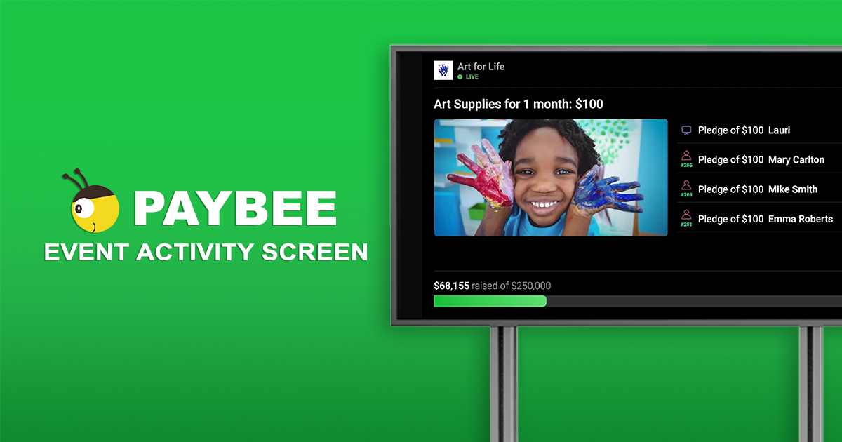 Paybee Features: Event Activity Screen