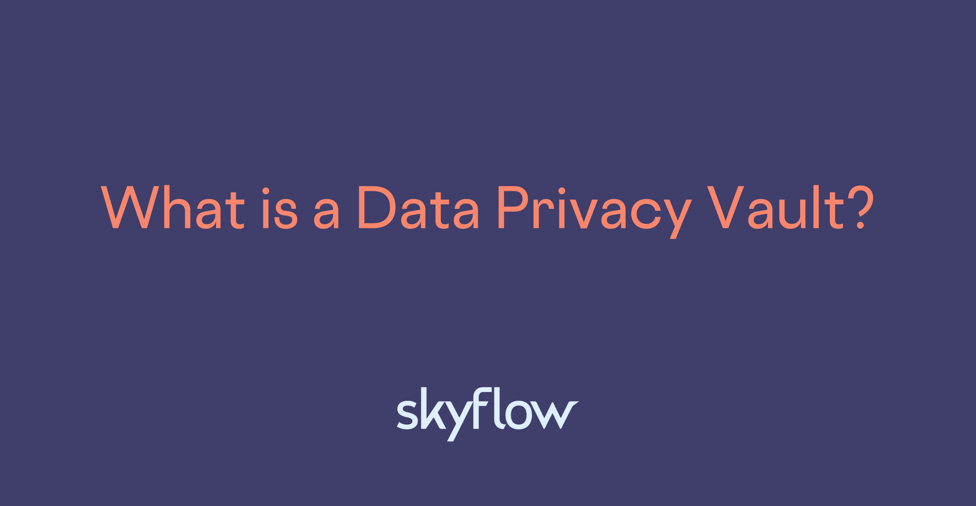 What Is a Data Privacy Vault? - Skyflow
