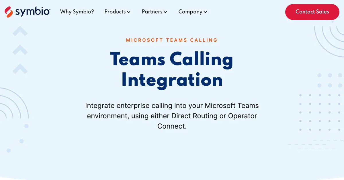 Microsoft Teams Calling | PSTN & VoIP Carrier - Symbio