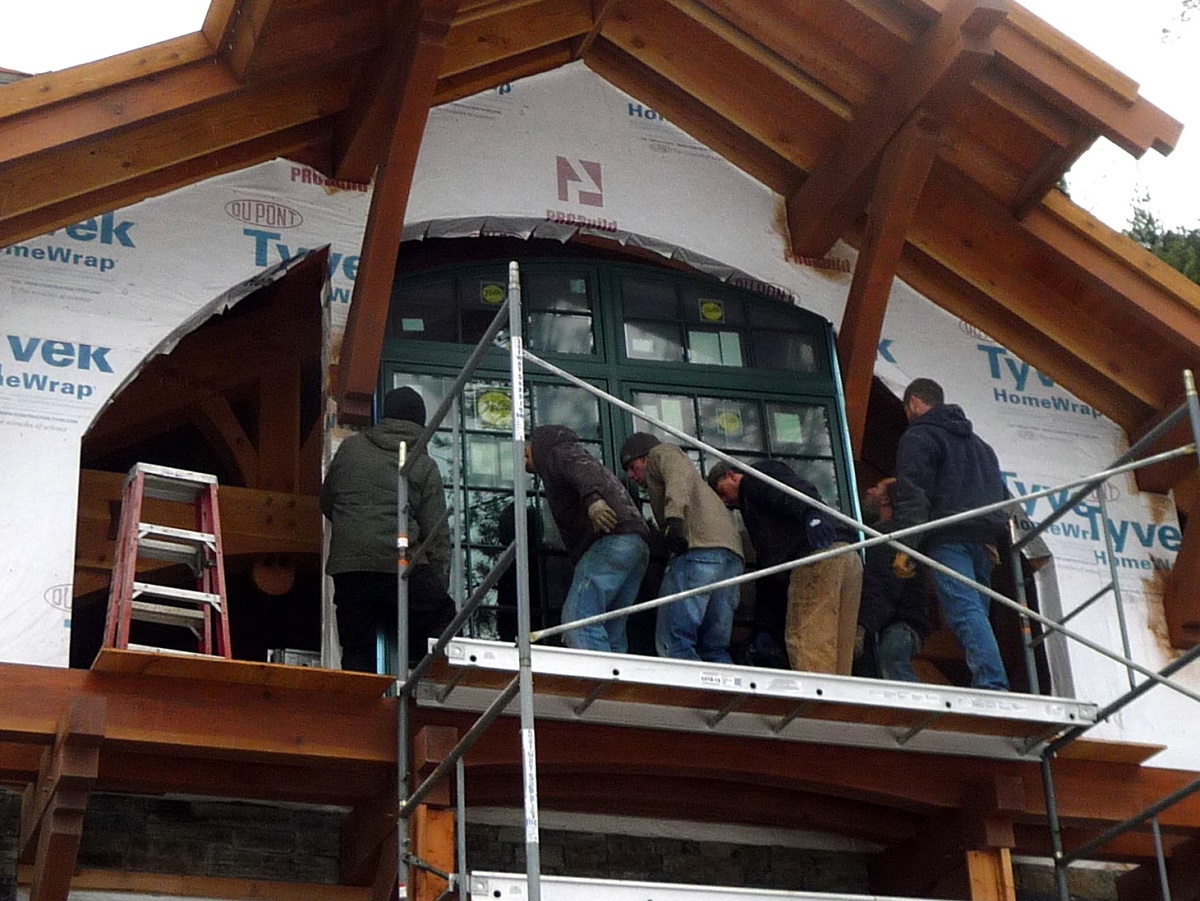 Large Window Installation – Mountain Architects – Hendricks Architecture