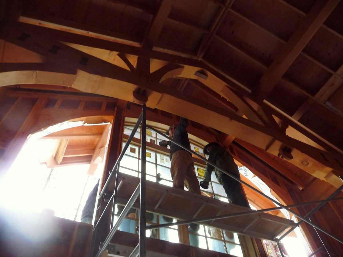 Large Window Installation – Mountain Architects – Hendricks Architecture