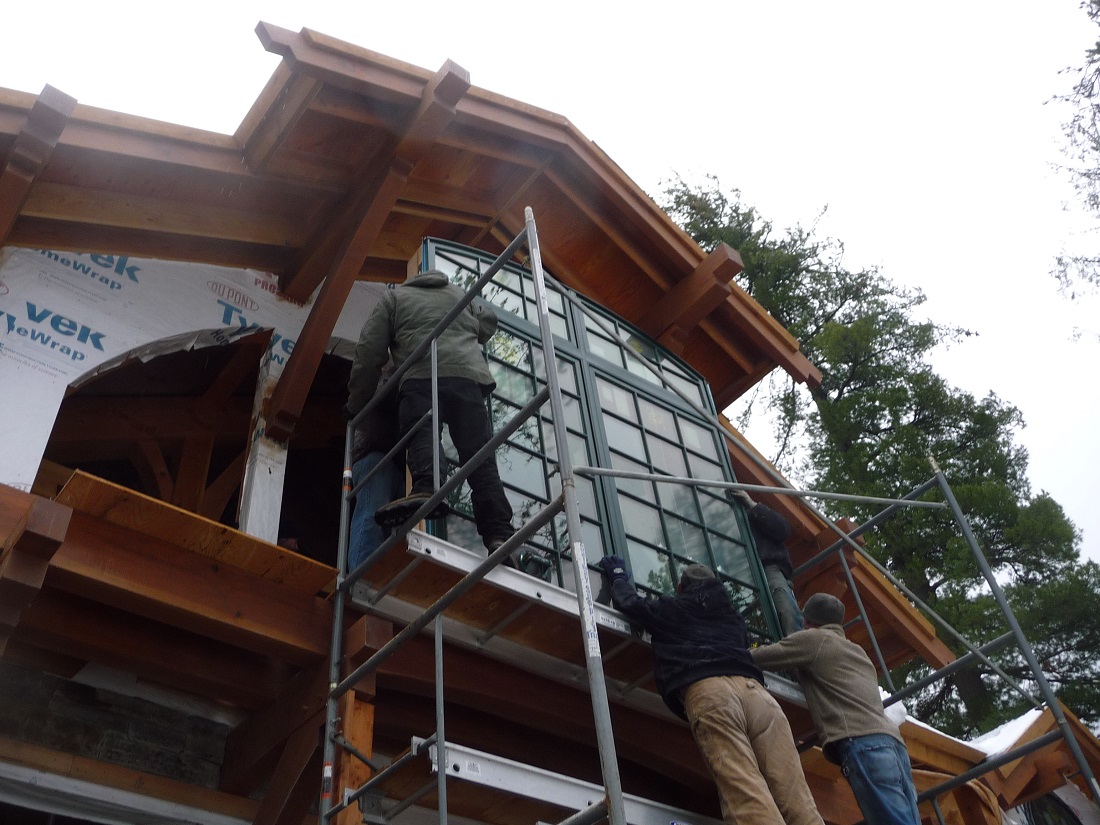 Large Window Installation – Mountain Architects – Hendricks Architecture