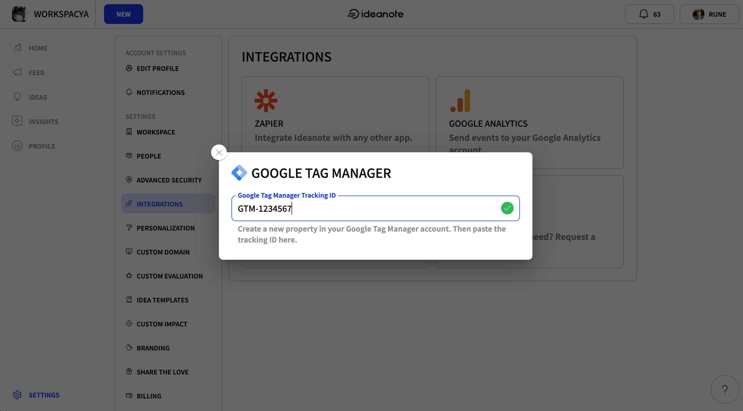 Google Tag Manager | Ideanote Help
