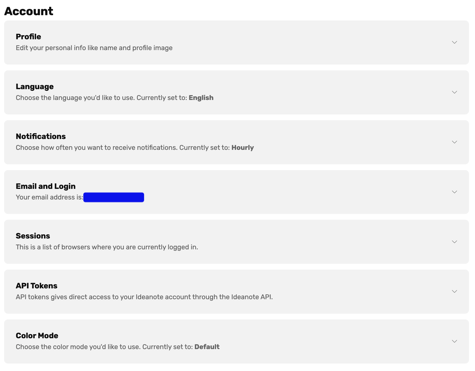 Account | Ideanote Help