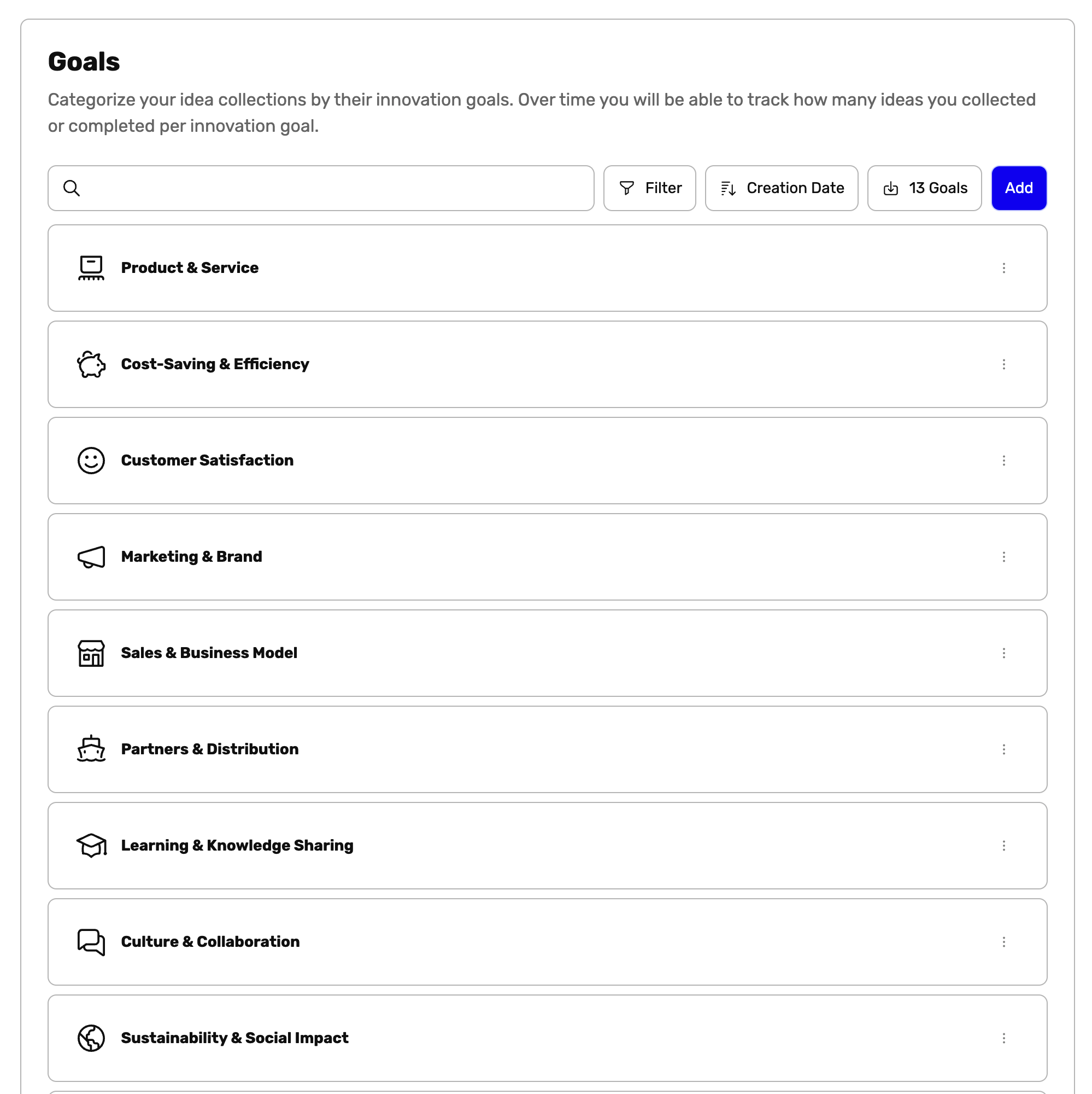 Goals | Ideanote Help