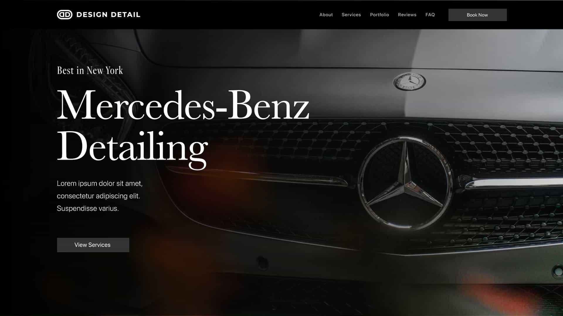 Car Detailer Website Design