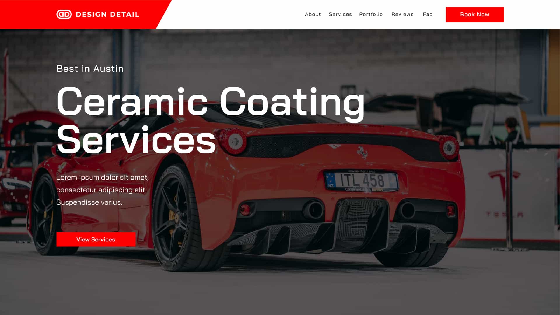 Car Detailer Website Design