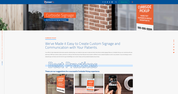 Curbside Pickup Signage