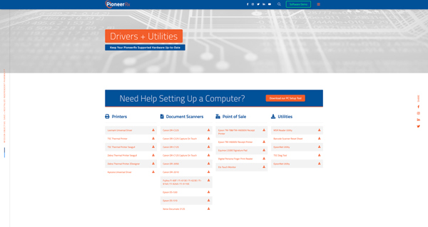 PioneerRx | Drivers and Utilities for Supported Hardware