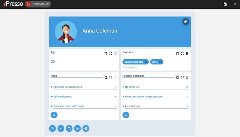 iPresso Persona Creator | Describe your client