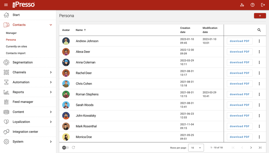 iPresso Persona Creator | Describe your client