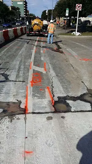 Identifying Trench Lines For Deep Utilities In Road – Texas | GPRS