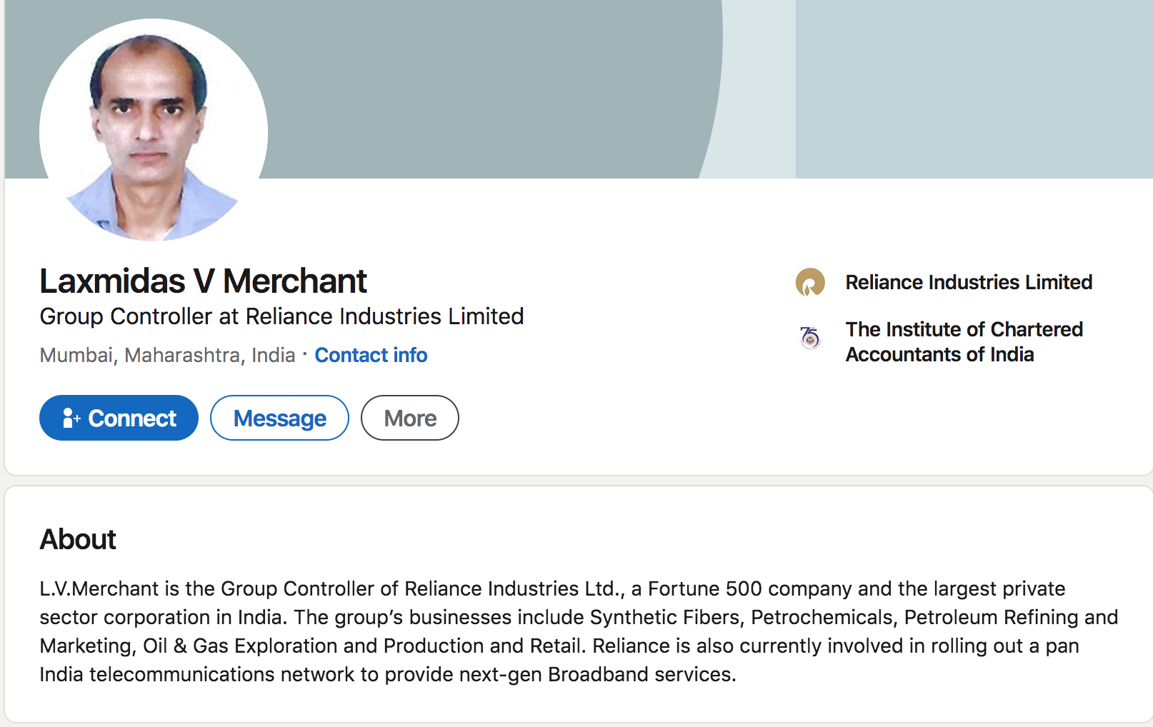 Reliance accounts man, Linked to Network18 Buy, is Among the Top 100 ...