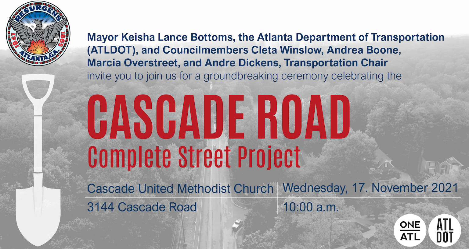 Cascade Road Complete Street Project Groundbreaking Ceremony