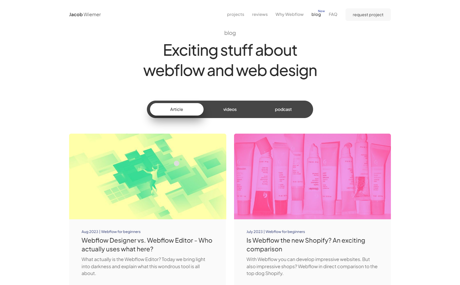 Why should you build a portfolio website? | Webflow Blog