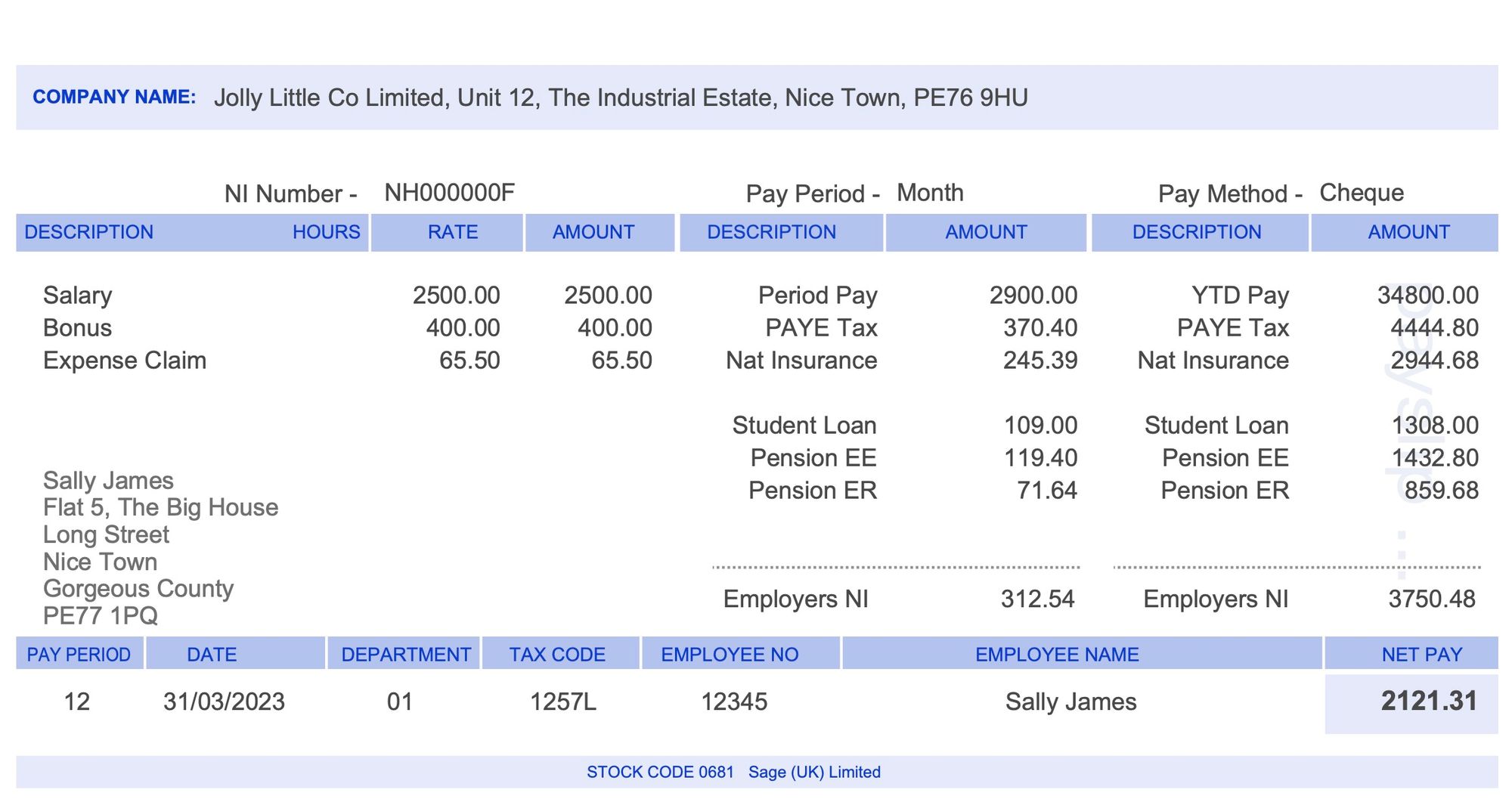 OS Payroll | Your Payslip Document Explained