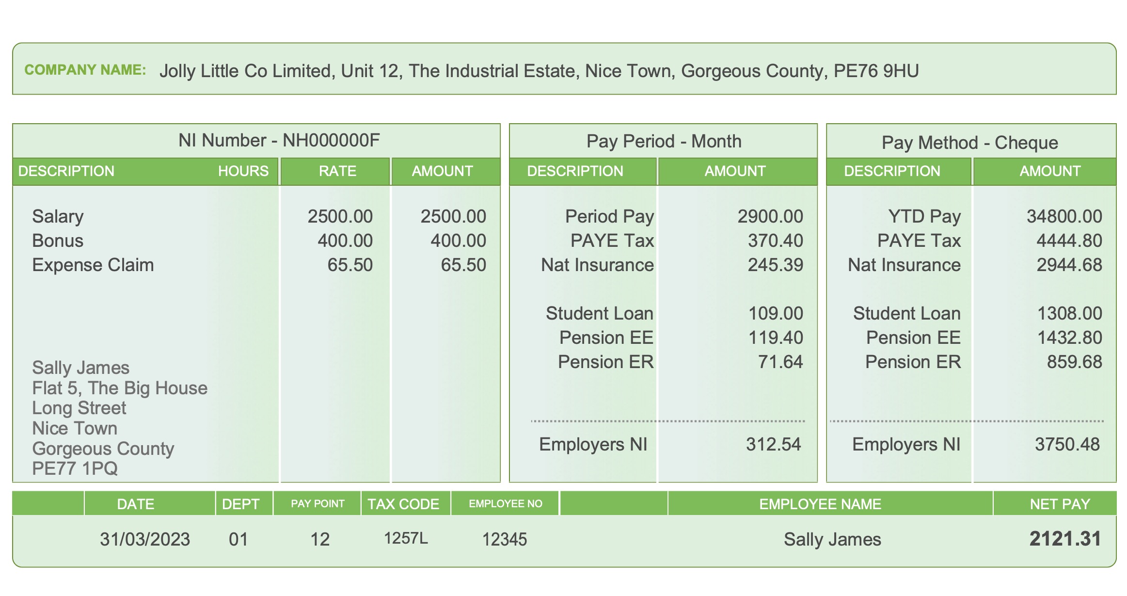 Replacement Payslips | P60 Document | Free Samples